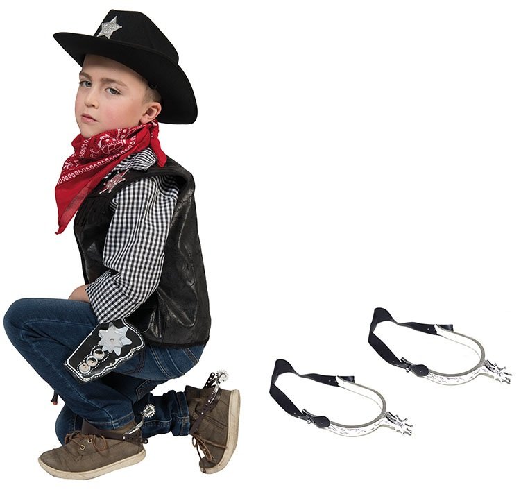 Cowboy sporer - Kvalitets udklædning fra Sjov og Spil.
