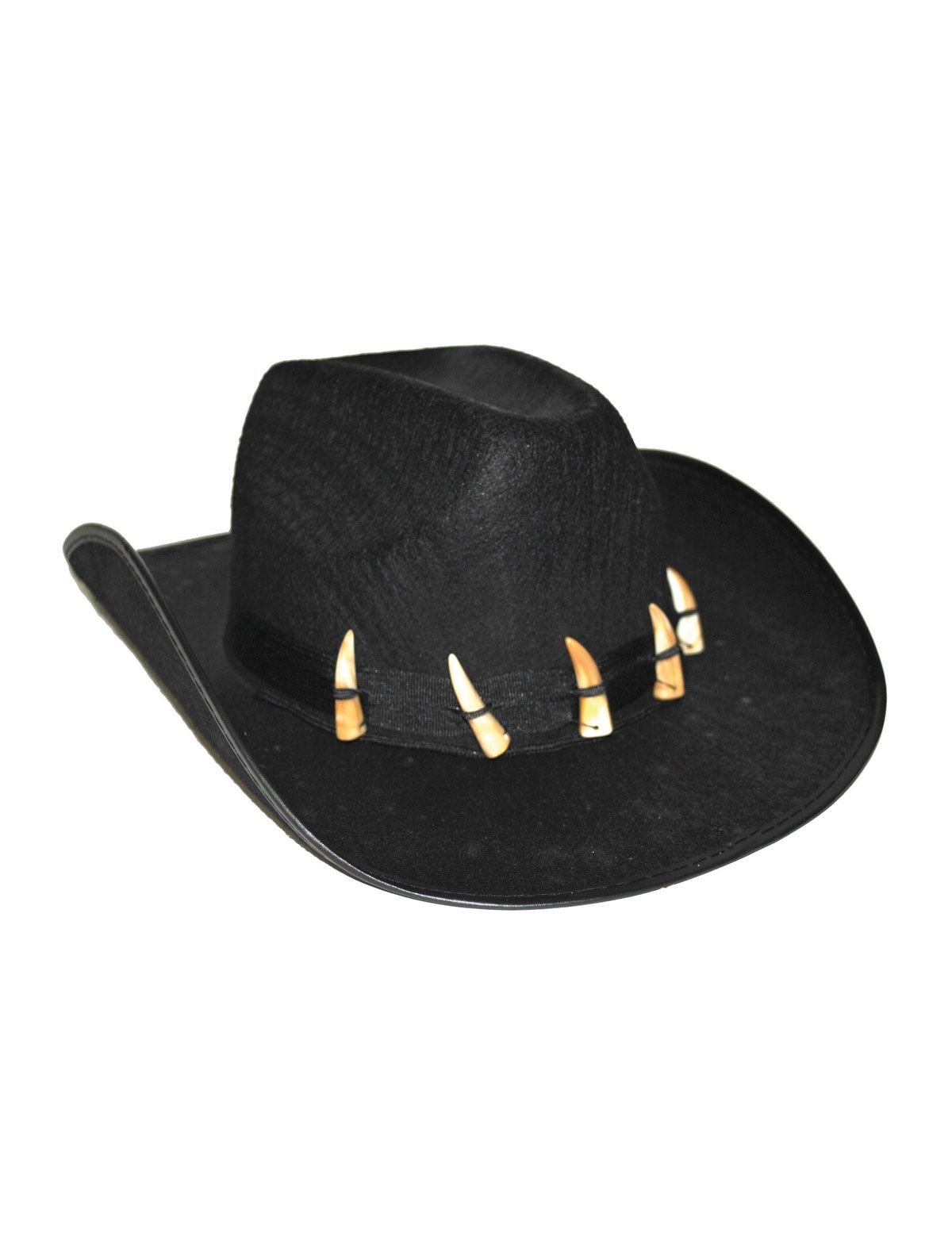 Crocodille Dundee hat - Cowboyhat med skarpe tænder.