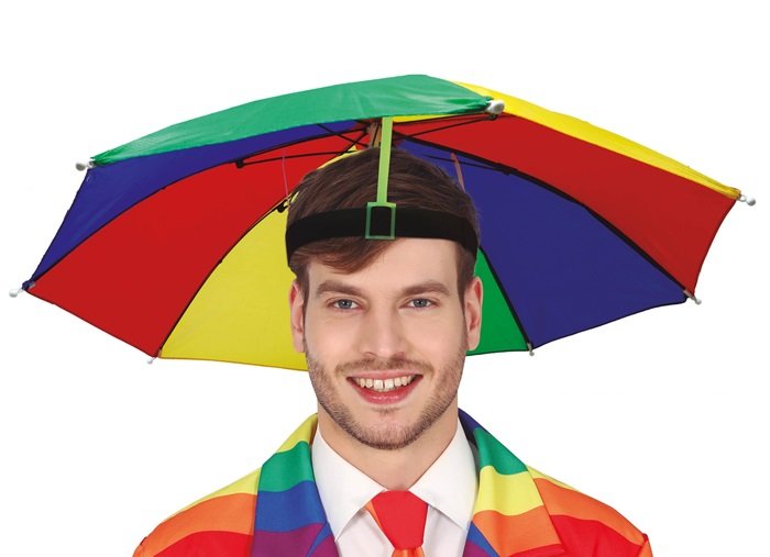 Paraply hat - Når hovedet skal være i tørvejr eller skygge.