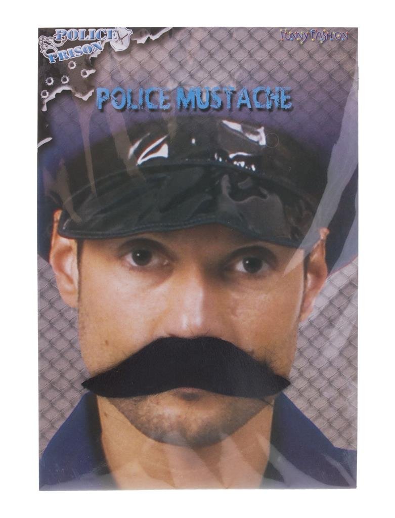 Politi overskæg - Falske udklædnings skæg til alle.