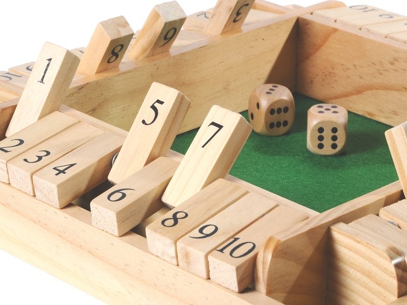Shut the box spil - Sjov terninge spil fra tyske Bartl.